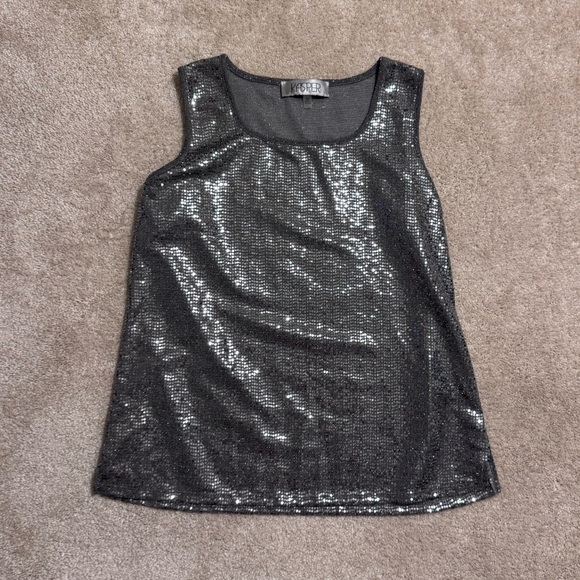 Kasper | Tops | Kasper Metallic Sequin Tank Size Pm | Poshmark